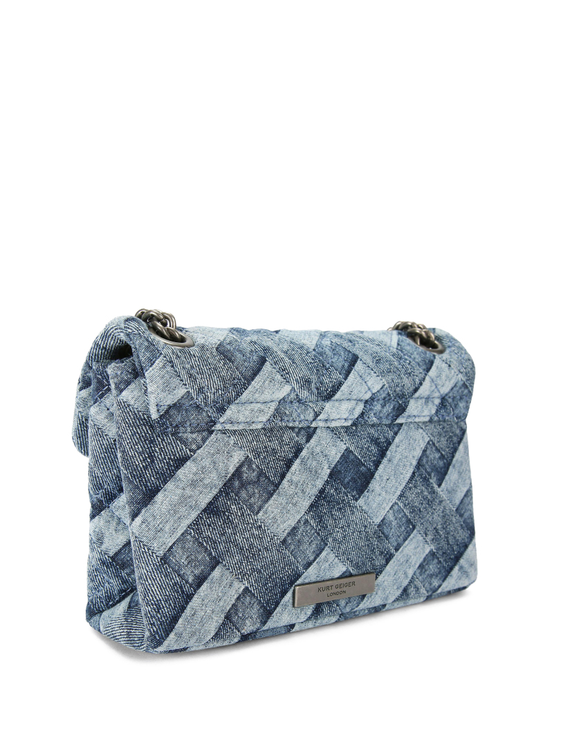 KURT GEIGER ΓΥΝΑΙΚΕΙΑ ΤΣΑΝΤΑ ΩΜΟΥ MINI DENIM KENSINGTON | attica